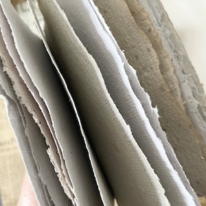 2 Sizes | Handmade Paper Journal | Deckled Edge | Journaling | Junk ...