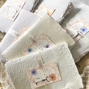 2 Sizes | Handmade Paper Journal | Deckled Edge | Journaling | Junk ...