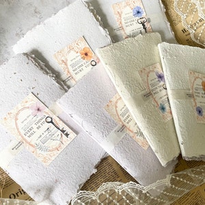 2 Sizes | Handmade Paper Journal | Deckled Edge | Journaling | Junk ...