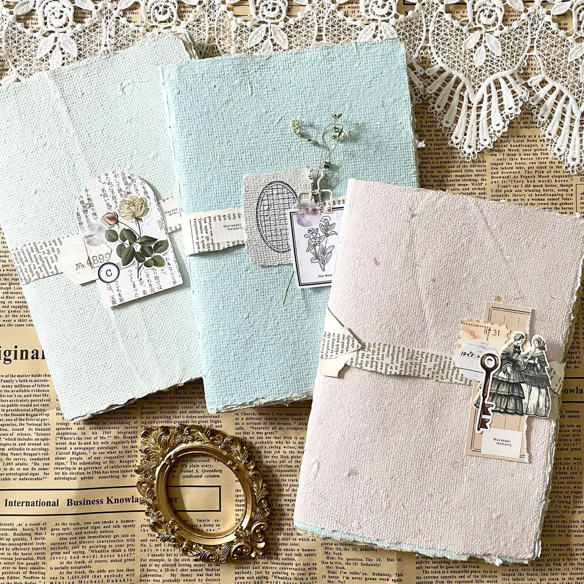 2 Sizes Handmade Paper Journal Deckled Edge Journaling - Etsy