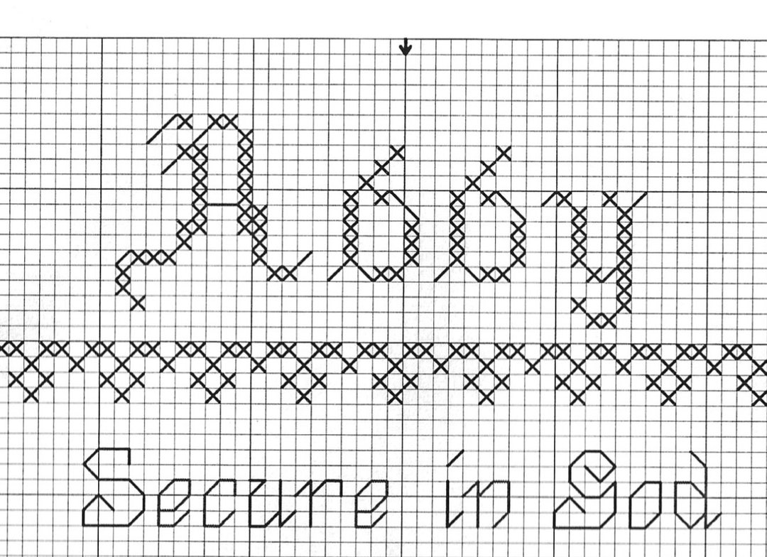 Personalized Abby Name Meaning Cross Stitch Pattern With Bible Verse ...