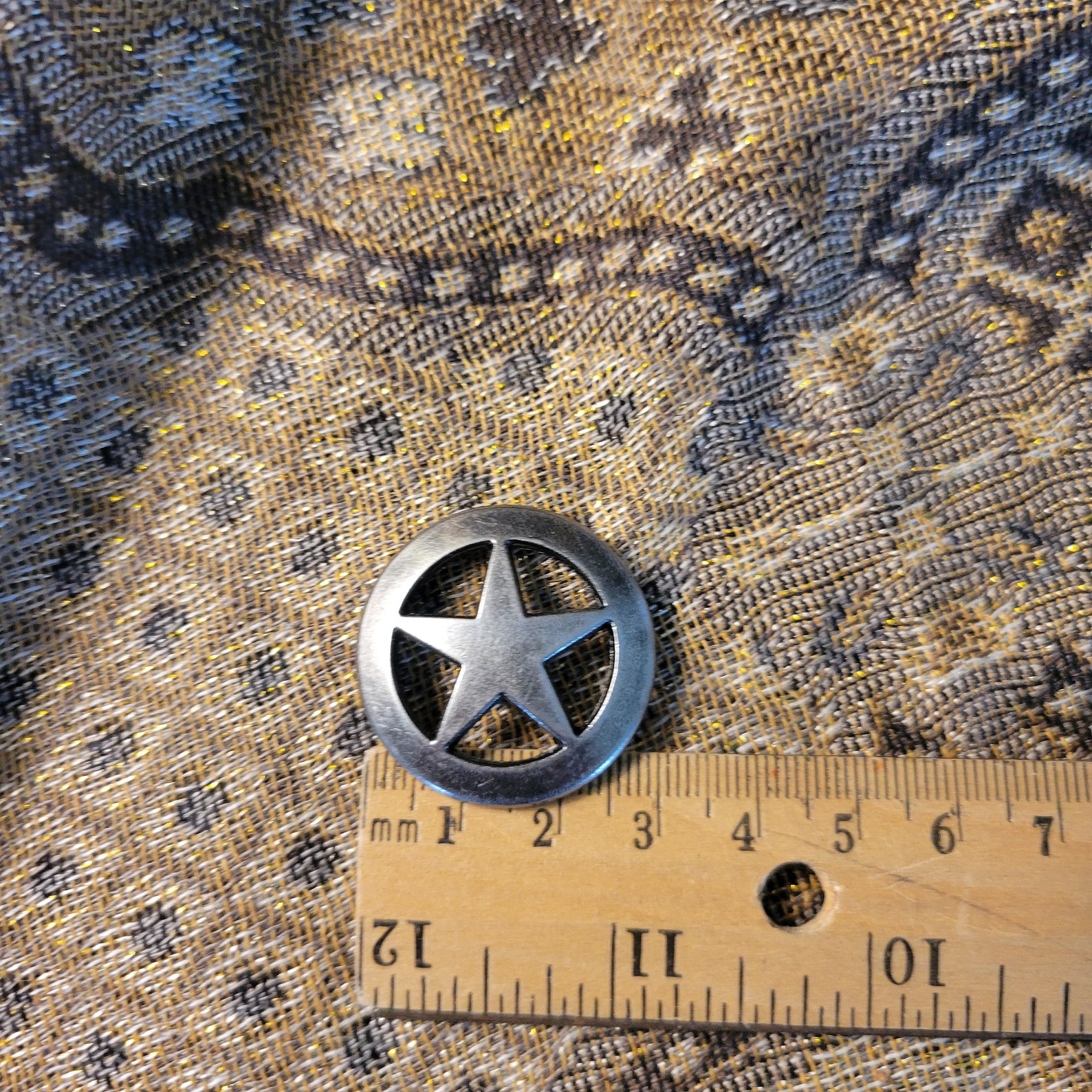 Cutout Star Concho in Pewter Tones, Screw Back, Leather Art - Etsy