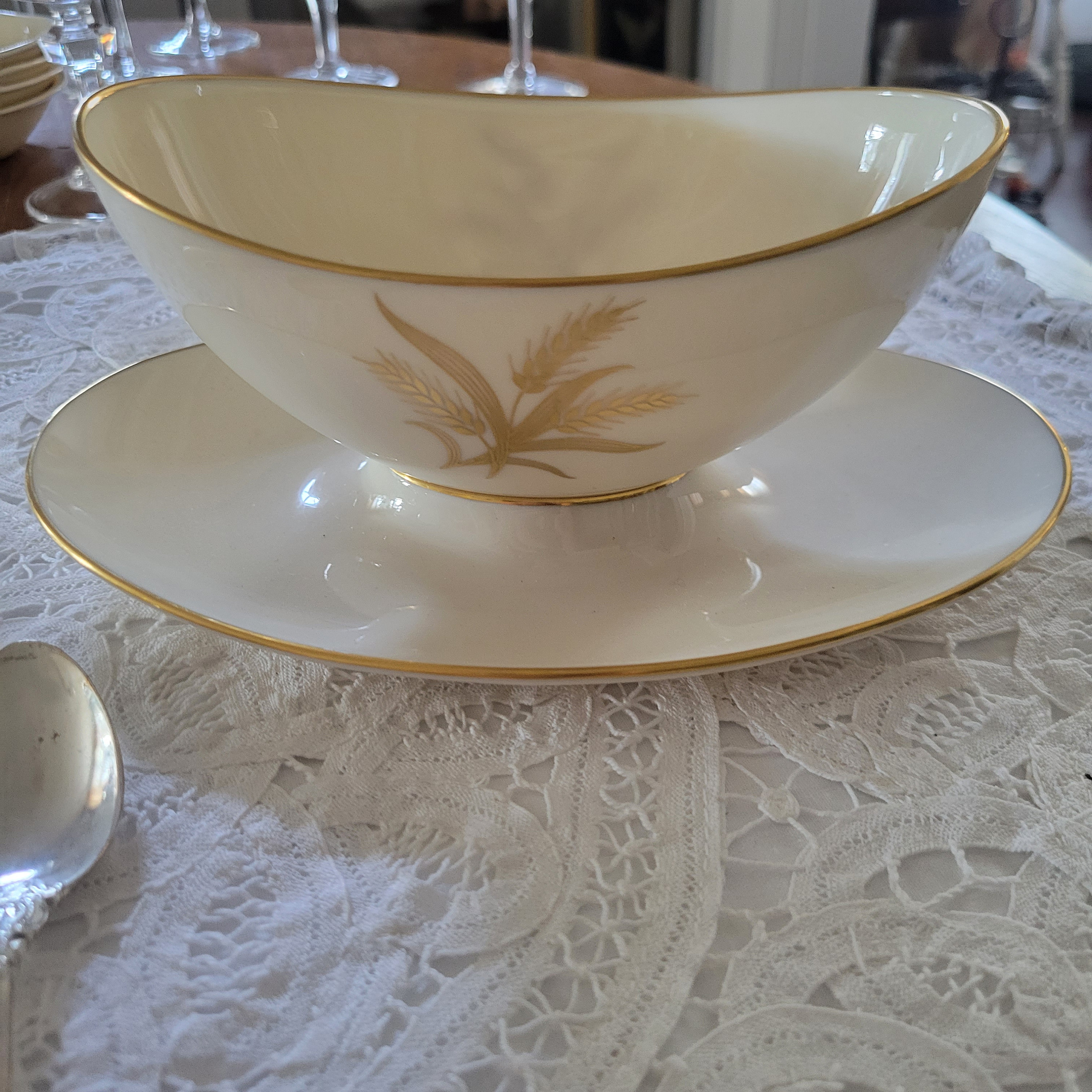 Wheat by Lenox Gold Wheat Center Coupe Gold Trim Pattern Wheat by Lenox - Etsy