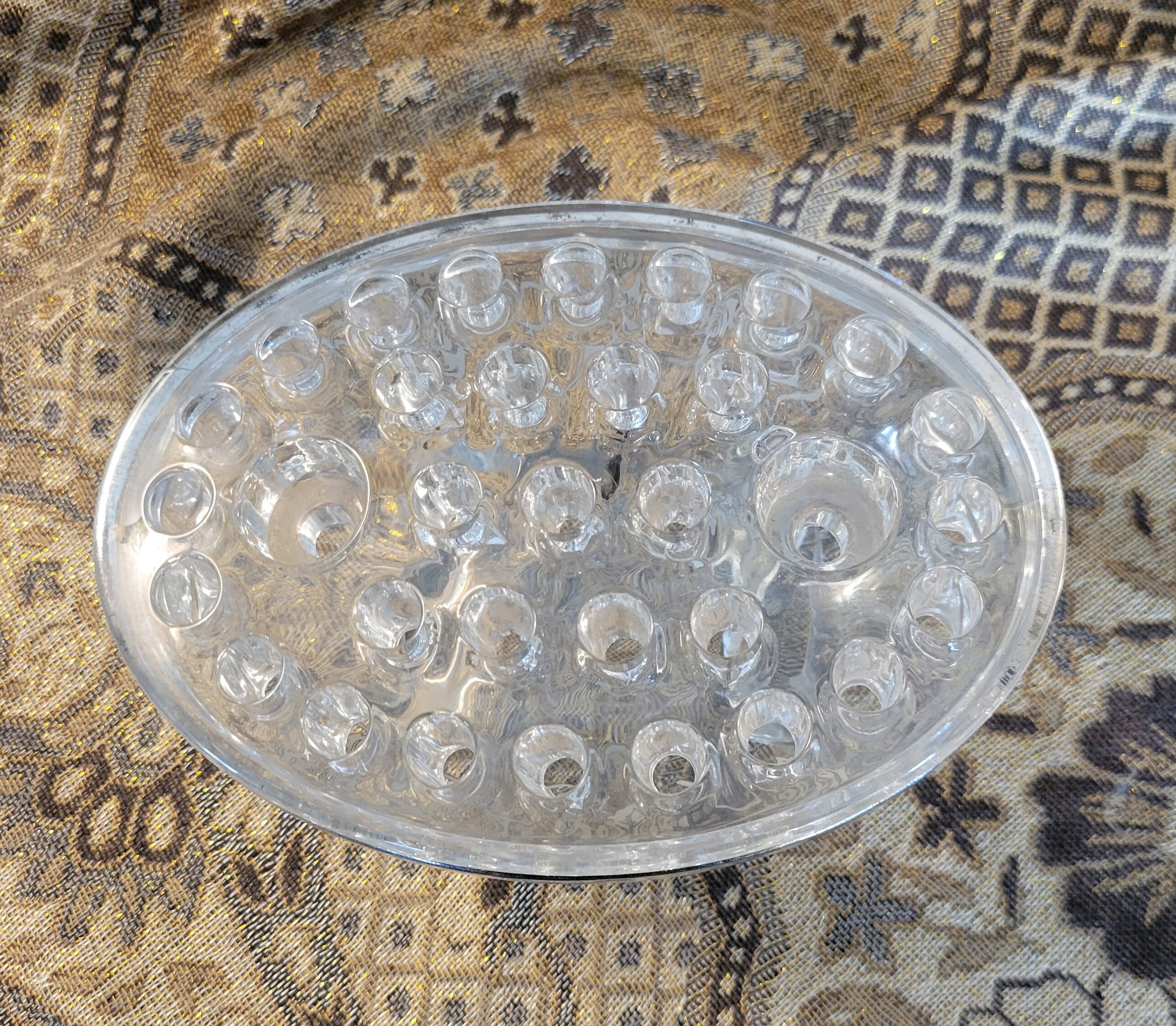 Viking Flowerlite 1920 Antique Bud Vase Flower Frog, Silver Leaves ...