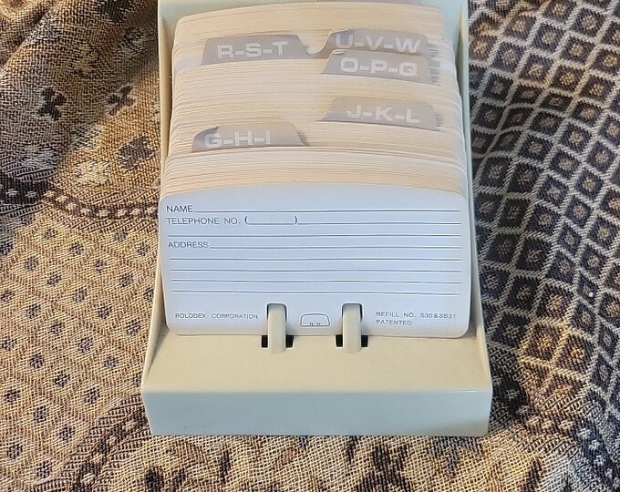 Vintage Desktop Telephone Directory Card File 80s Ish Film TV Prop ...