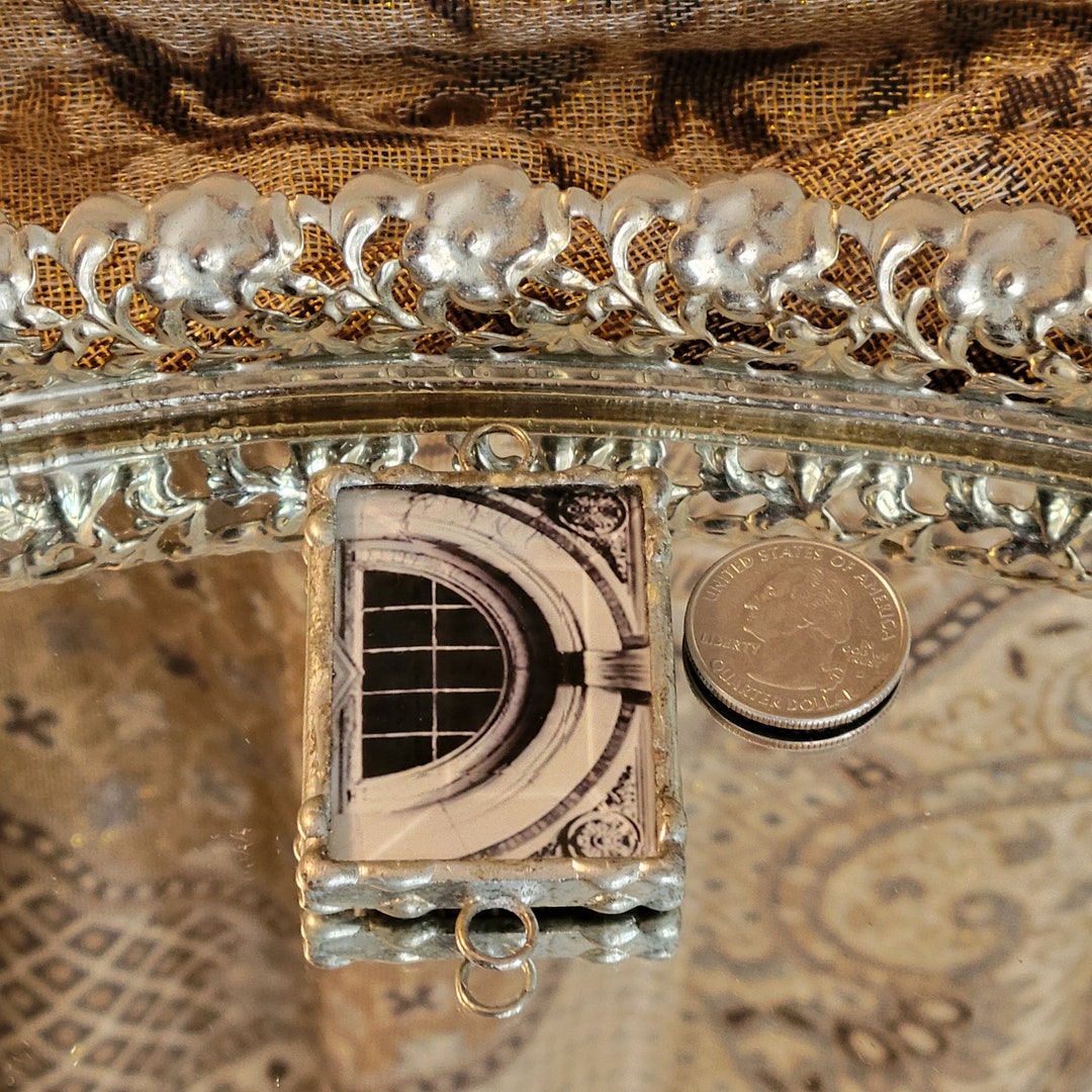 Double Sided Initial "d" Leaded Glass Charm Connector Pendant 70mm X ...