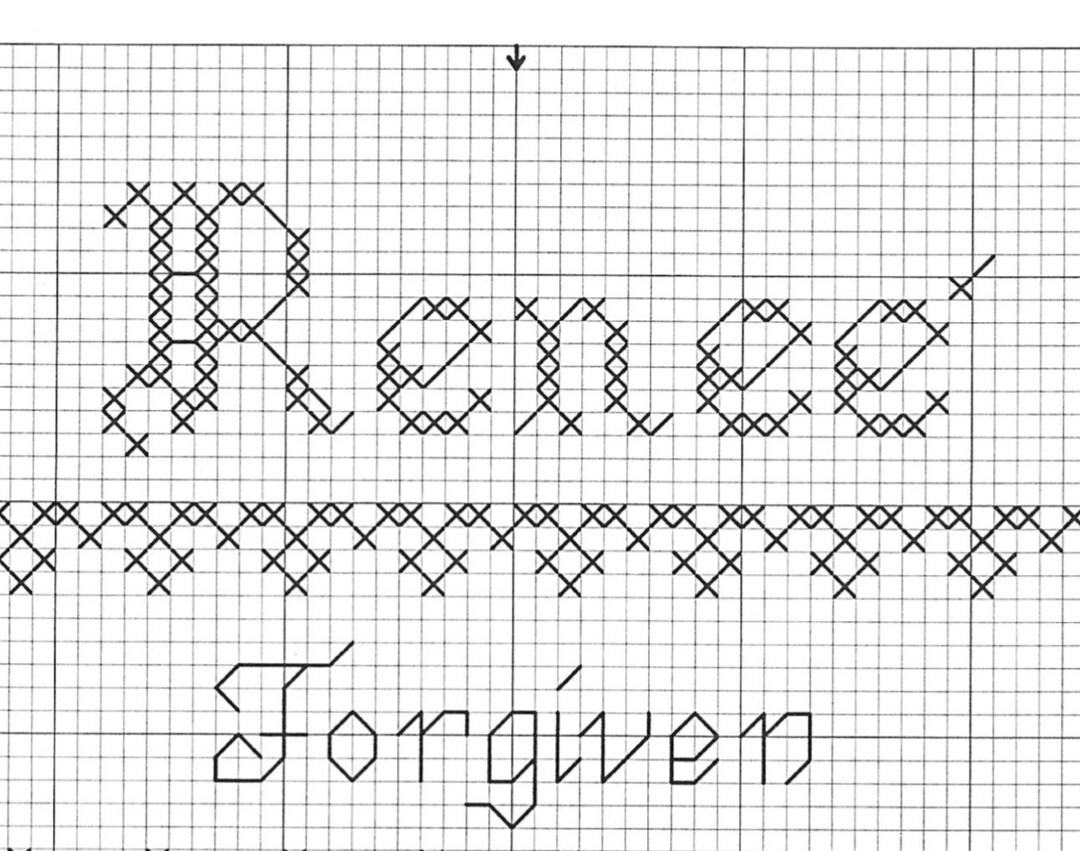 Personalized Renee' Name Meaning Cross Stitch Pattern With Bible Verse ...