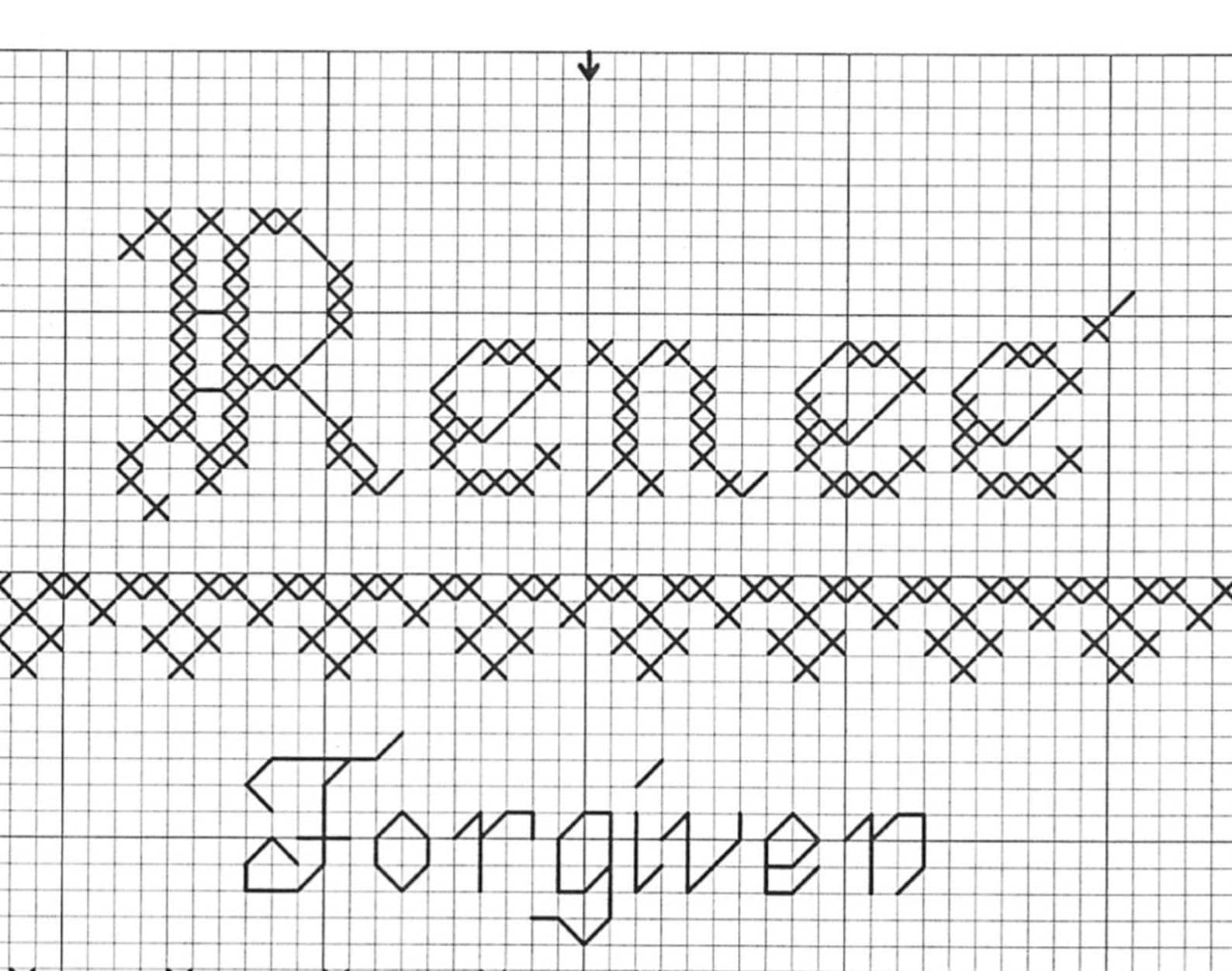 Personalized Renee' Name Meaning Cross Stitch Pattern With Bible Verse ...