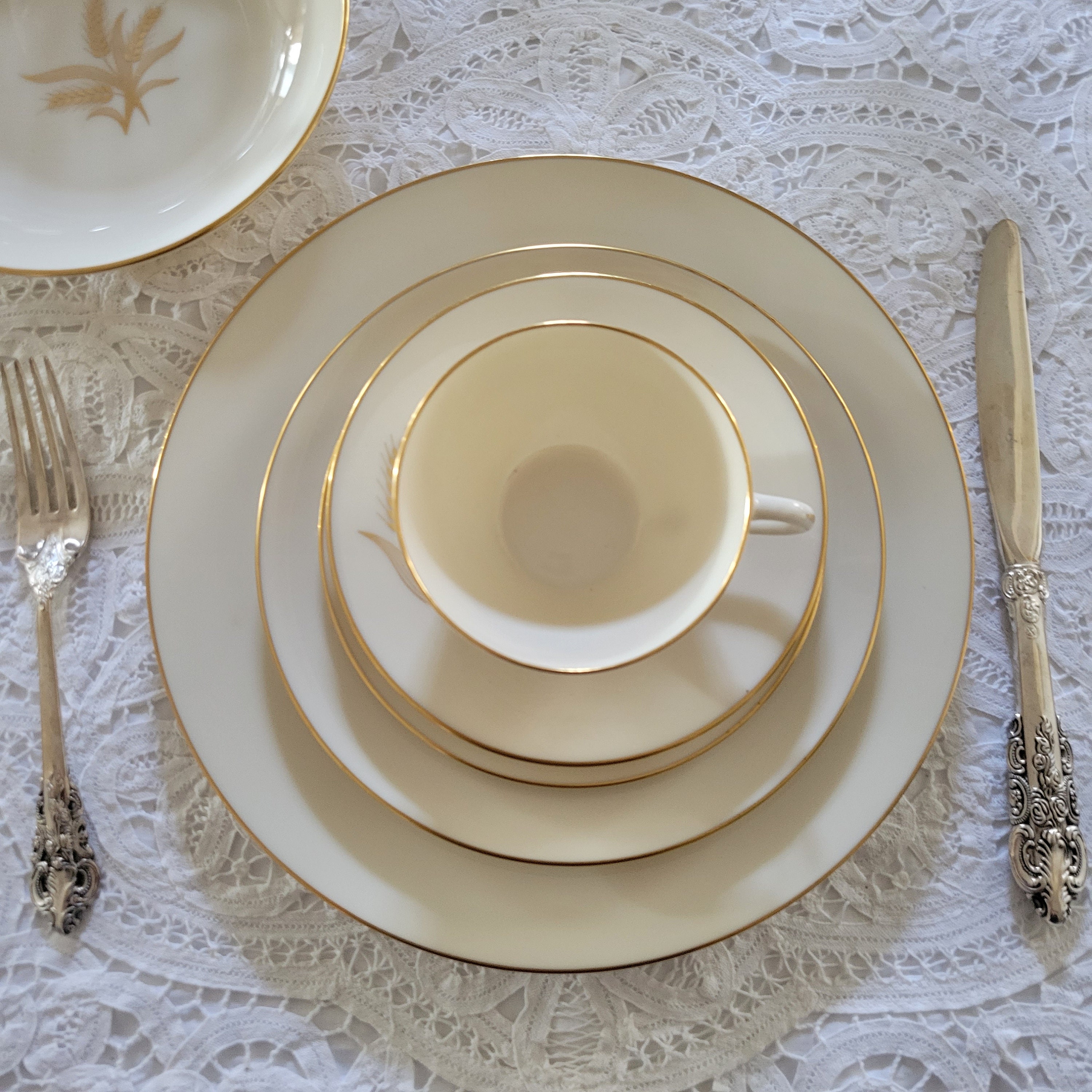 Wheat by Lenox Gold Wheat Center Coupe Gold Trim Pattern Wheat by Lenox - Etsy