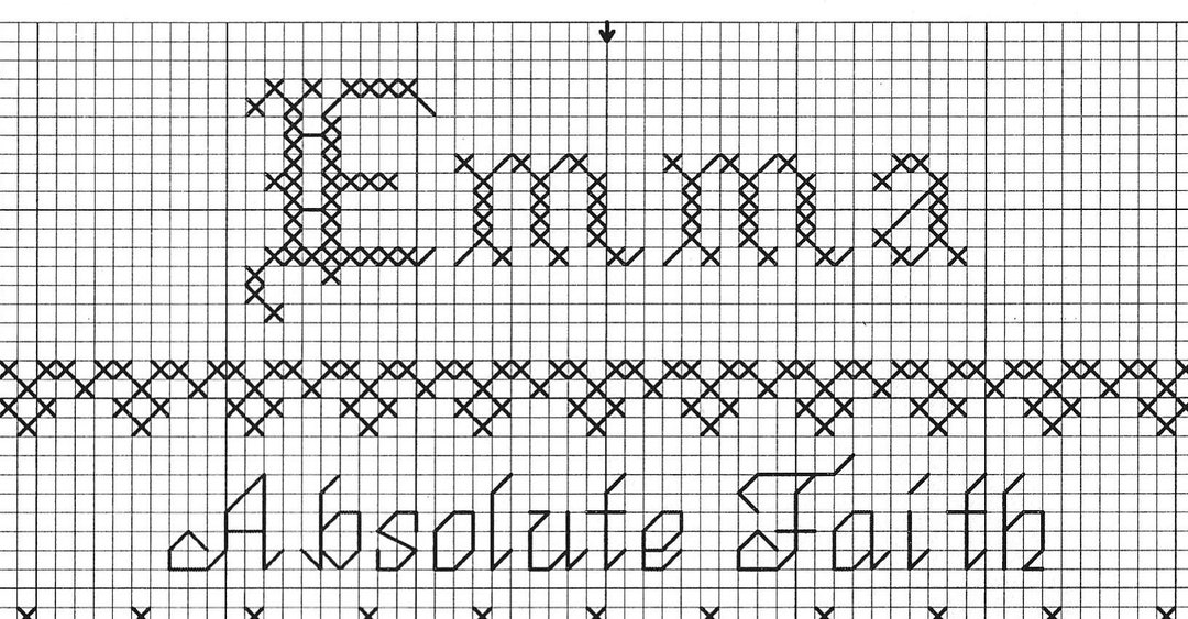 Personalized Emma Name Meaning Cross Stitch Pattern With Bible Verse ...