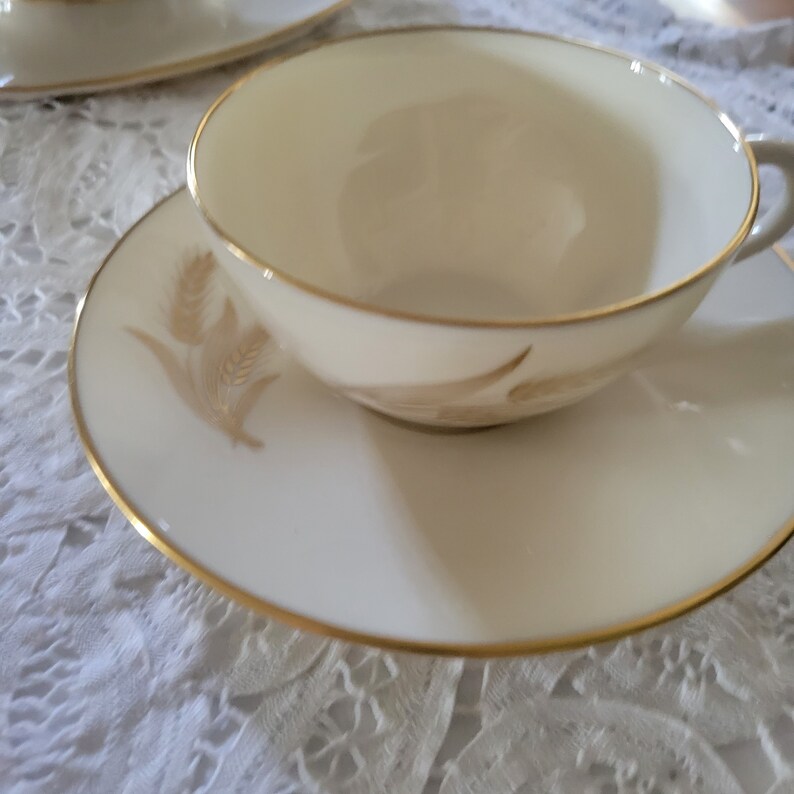 Wheat by Lenox Gold Wheat Center Coupe Gold Trim Pattern Wheat by Lenox - Etsy