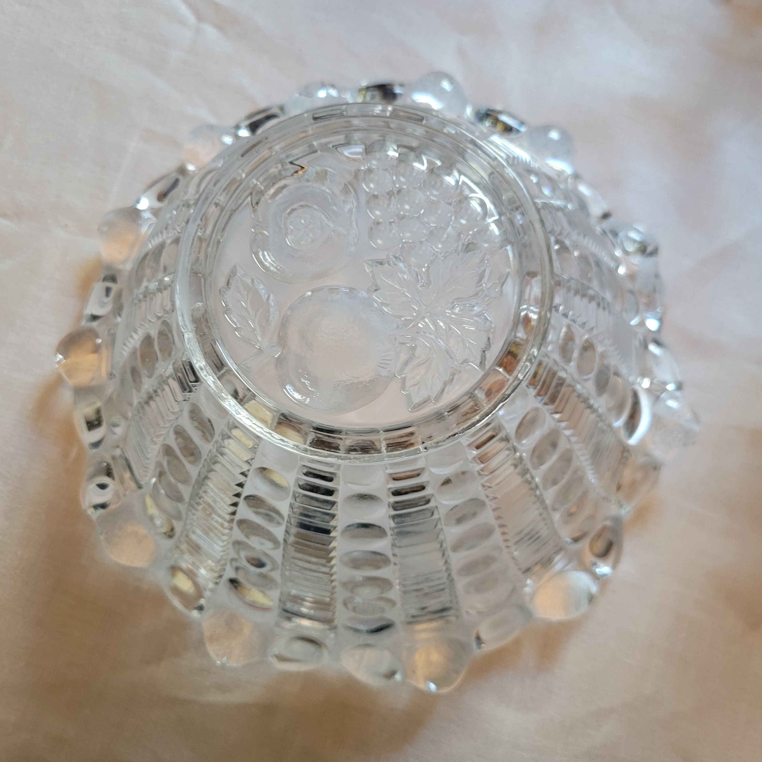 Mayflower Fruit Clear by Indiana Glass, Dot and Bar Design, Fruit ...