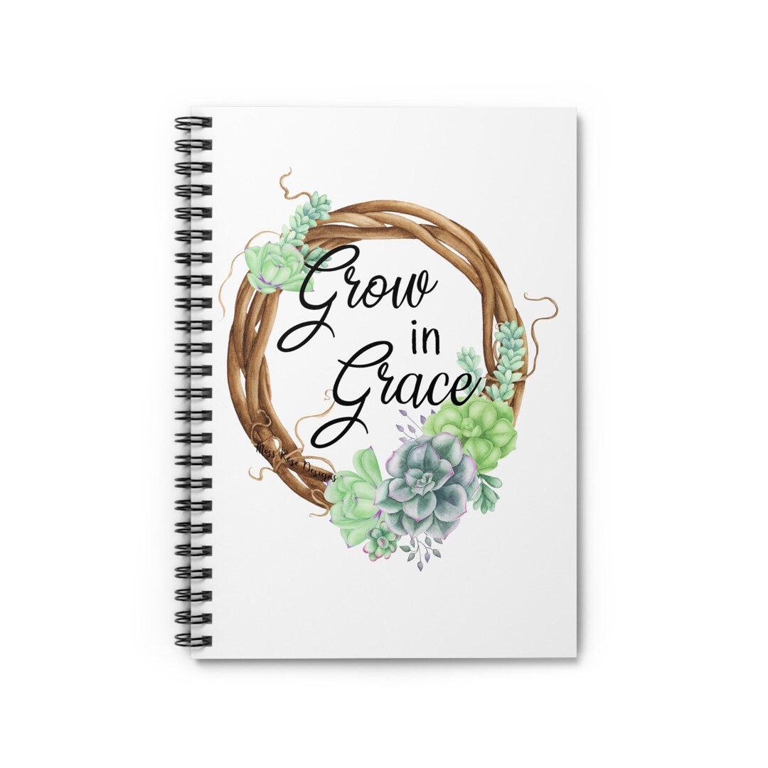 Grow of Grace Journal, Prayer Journal, Food Log, Diary, Spiral Notebook ...