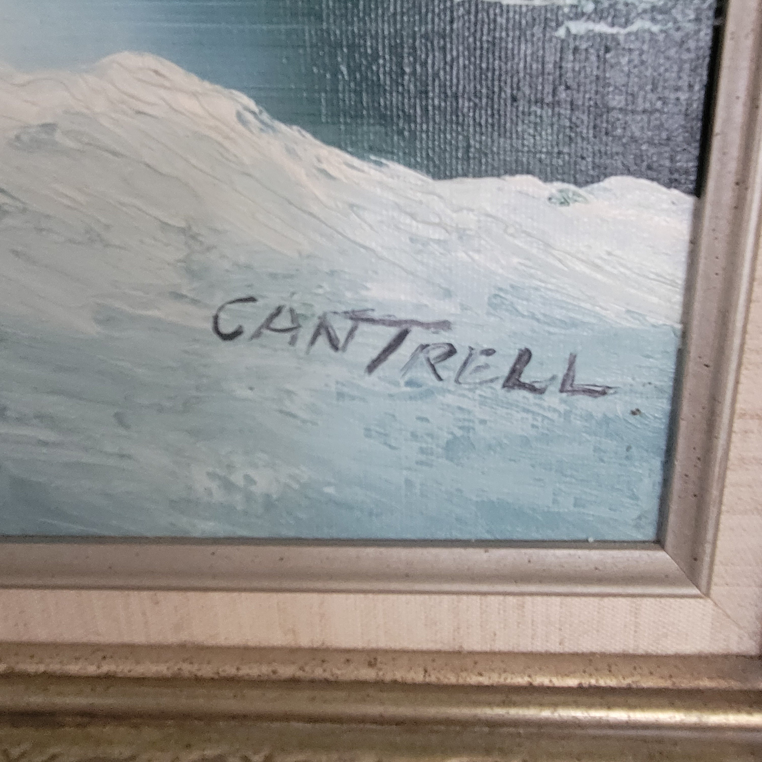 Phillip Cantrell - Signed Oil Painting - Winter Nature Woodland ...