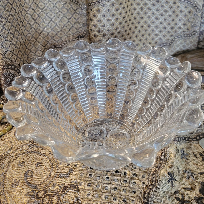 Mayflower Fruit Clear by Indiana Glass, Dot and Bar Design, Fruit ...
