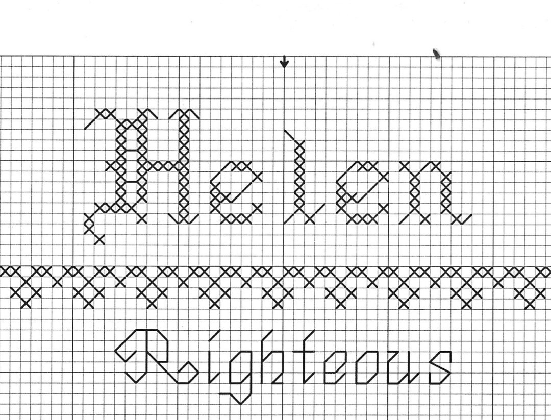 Personalized Helen Name Meaning Cross Stitch Pattern With Bible Verse ...