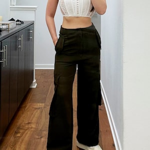 High Waisted Cargo Pants Sewing Pattern | INSTANT DOWNLOAD ...