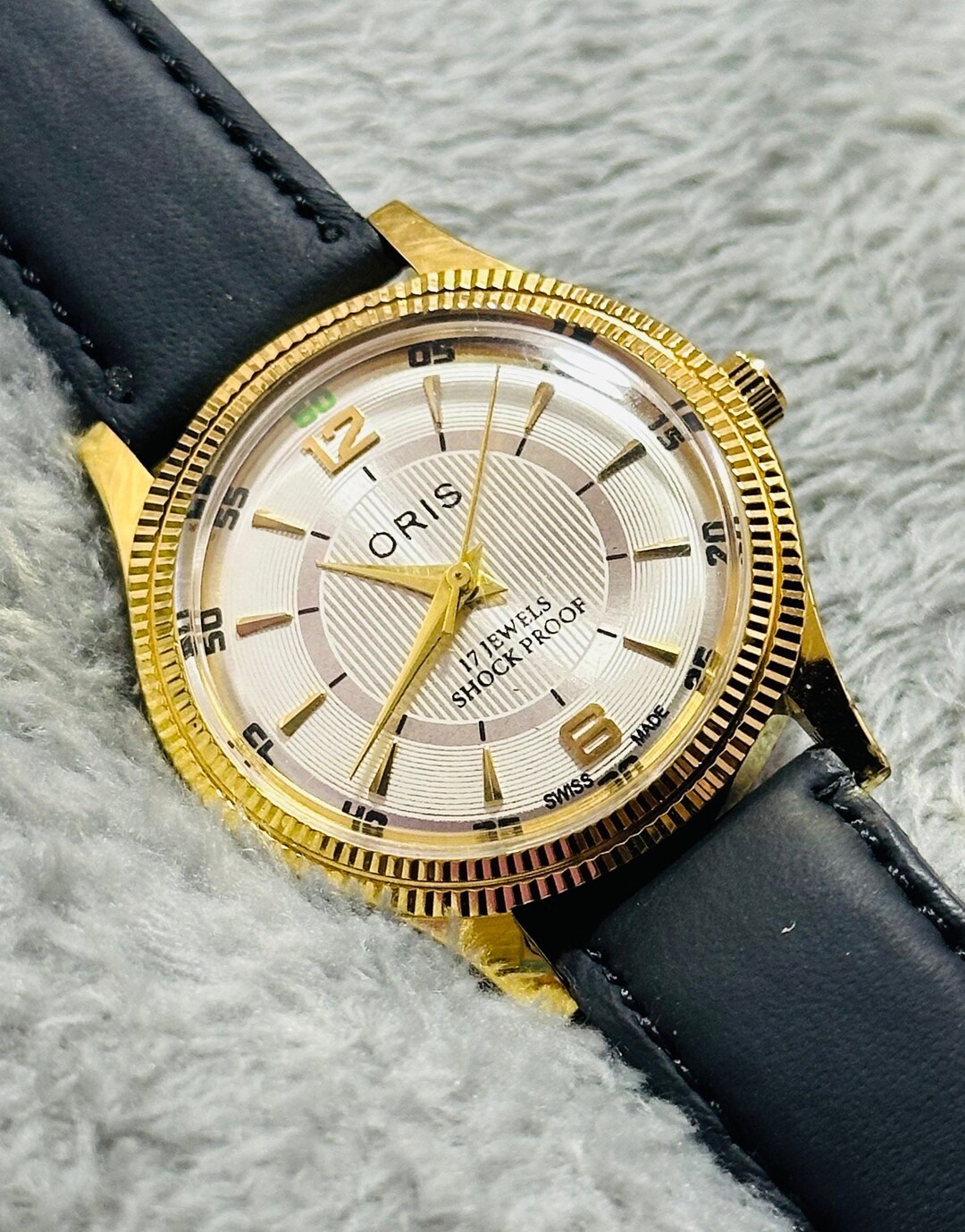 Vintage Rare Oris Silver Dial Hand Winding Wrist Watch Men's Gents FHF ...