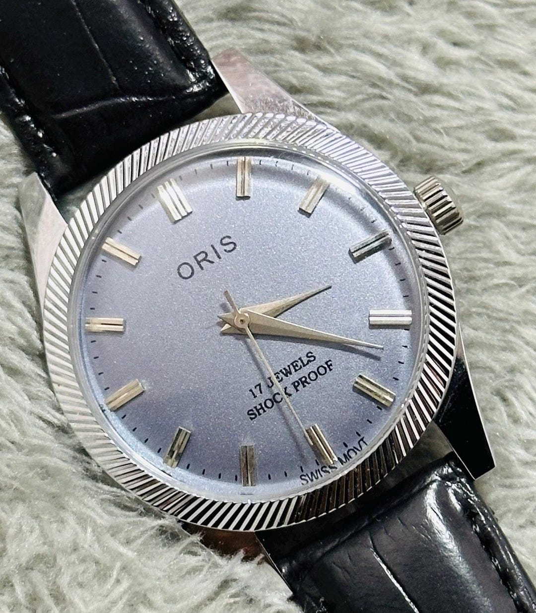 Vintage Rare Oris Silver Dial Hand Winding Wrist Watch Men's Gents FHF ...