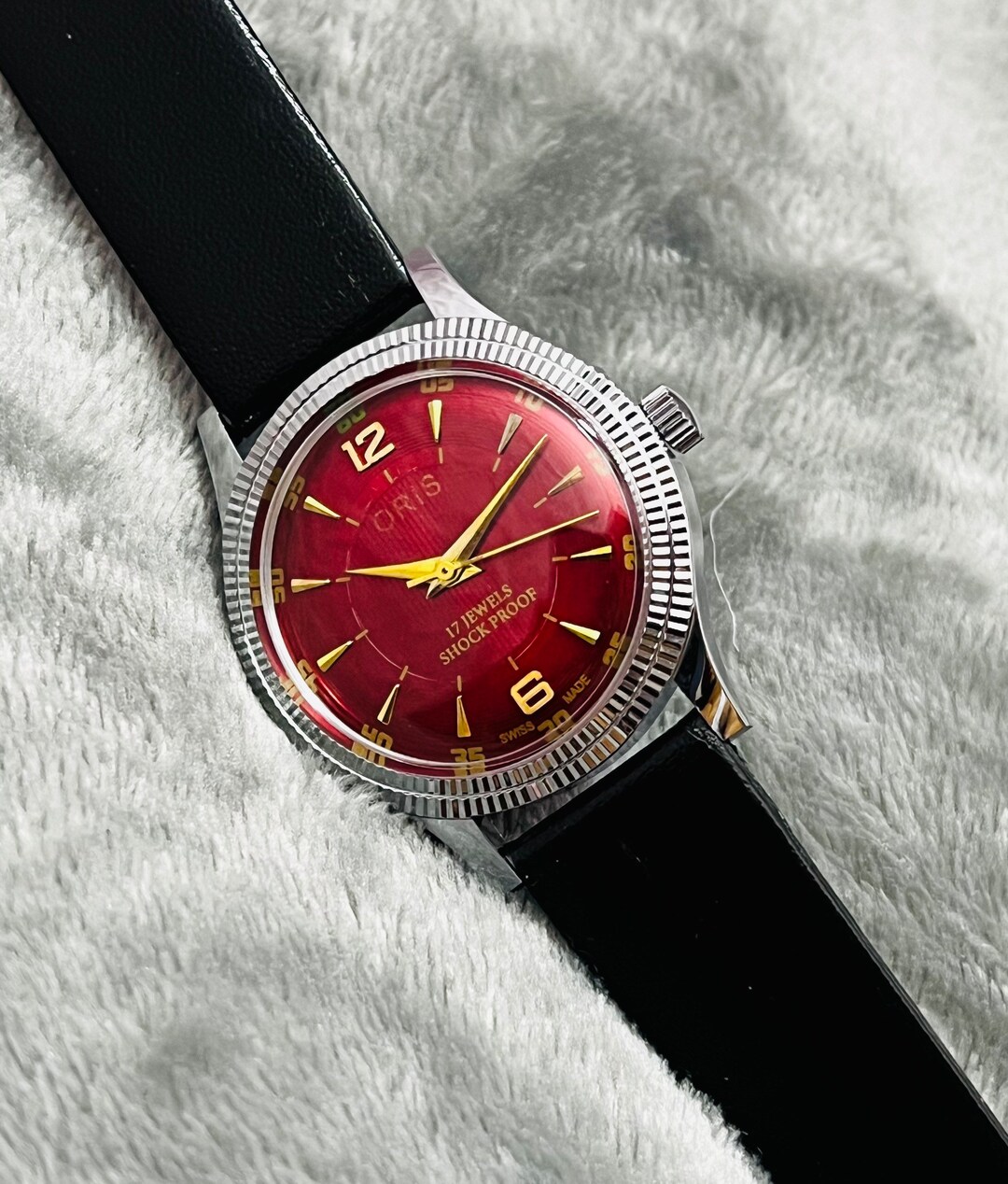 Vintage Rare ORIS Red Dial Hand Winding Wrist Watch Men's - Etsy