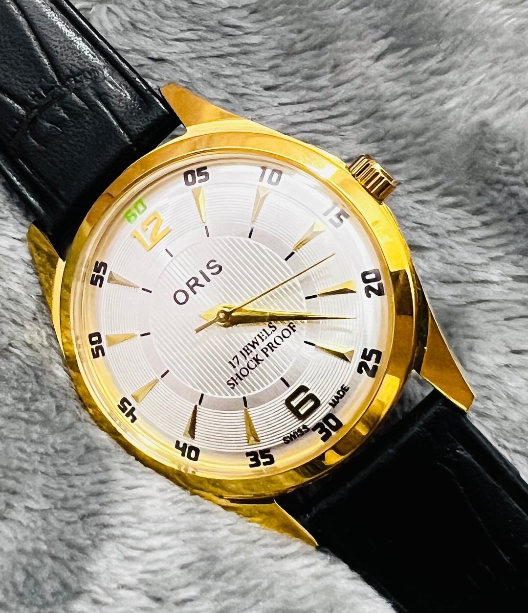 Vintage Rare Oris Silver Dial Hand Winding Wrist Watch Men's Gents FHF ...