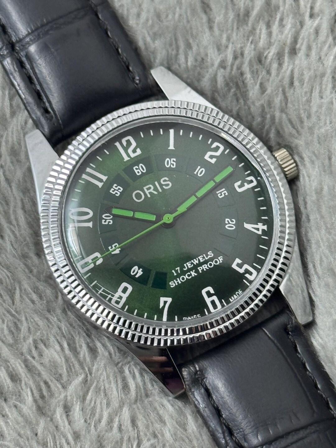 希少なヴィンテージ ORIS グリーンダイヤル 手巻き FHFムーブメント ST-96 スイス製メンズ腕時計 - Etsy 日本