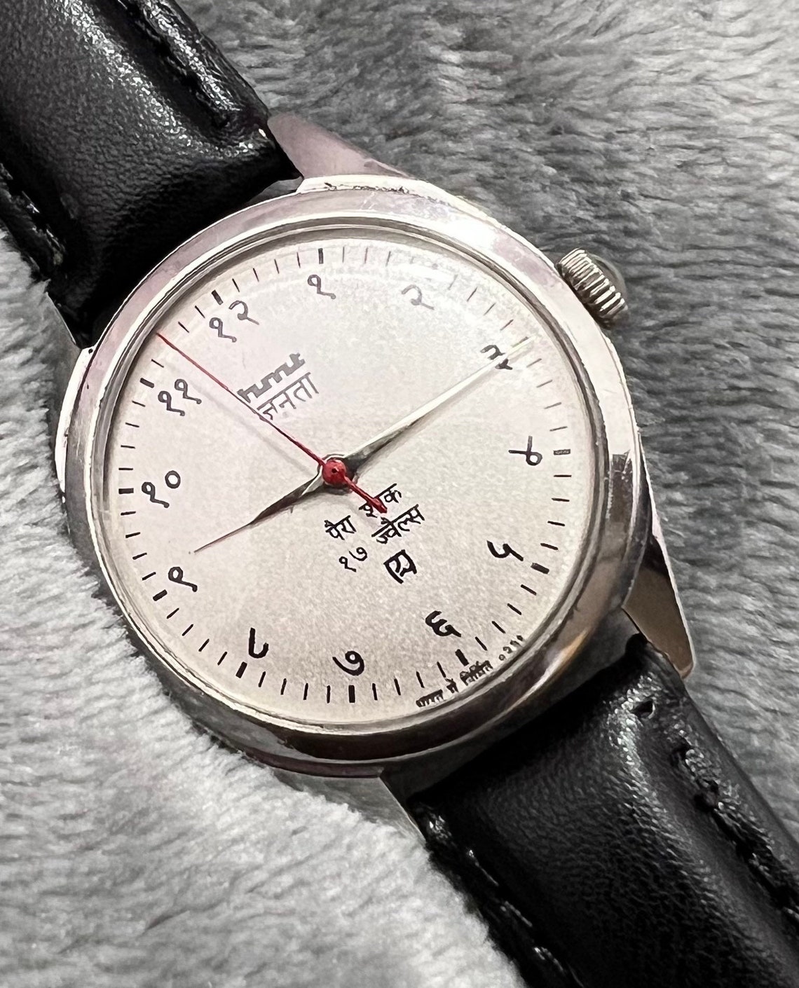 Vintage HMT Janata Silver Hindi Dial Hand Winding Men's Watch Movement ...