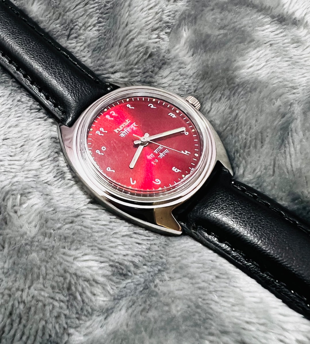 Vintage HMT Kohinoor Red Hindi Dial Hand Winding Men's - Etsy
