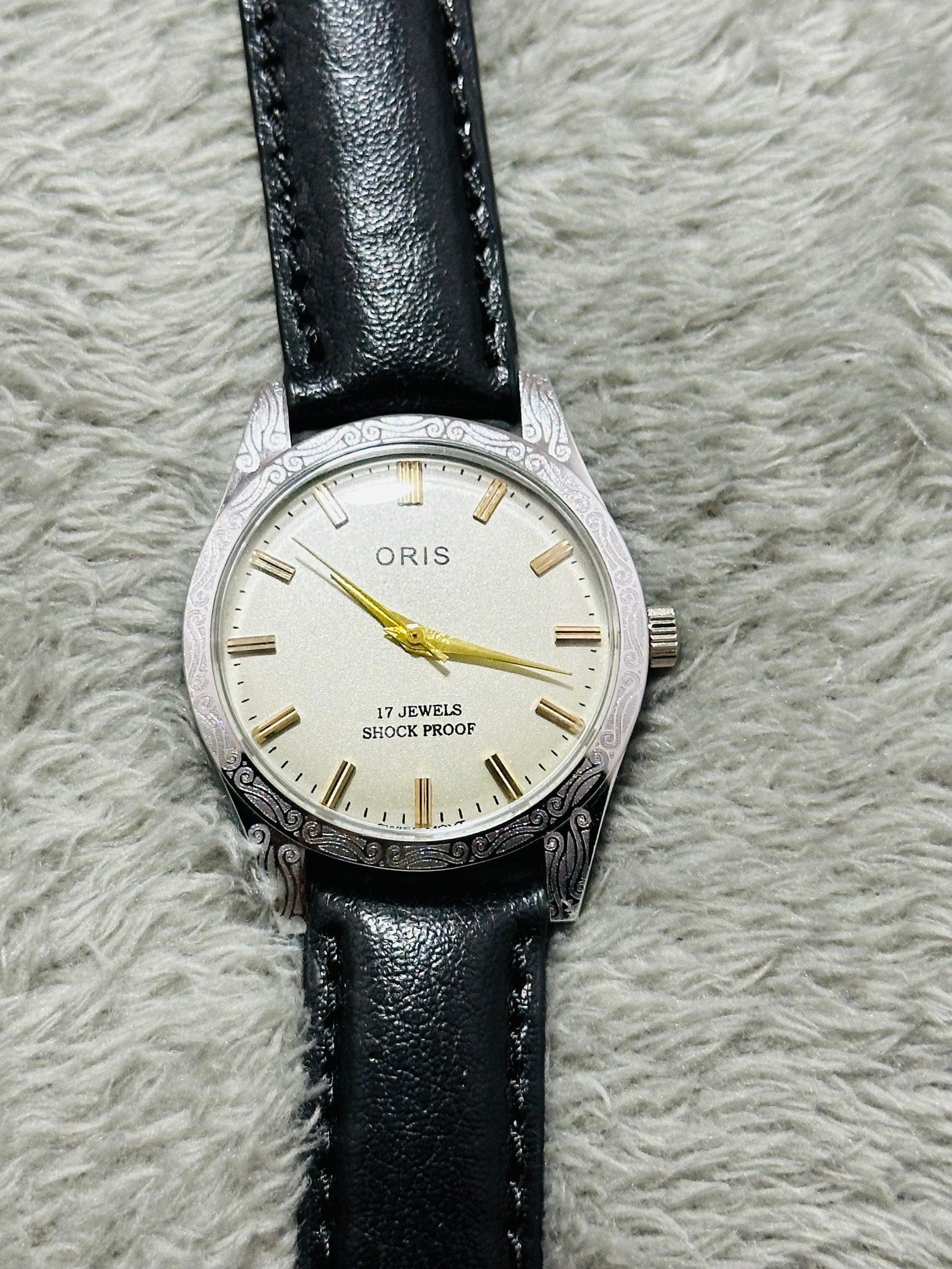 Vintage Rare Oris Silver Dial Hand Winding Wrist Watch Men's Gents FHF ...