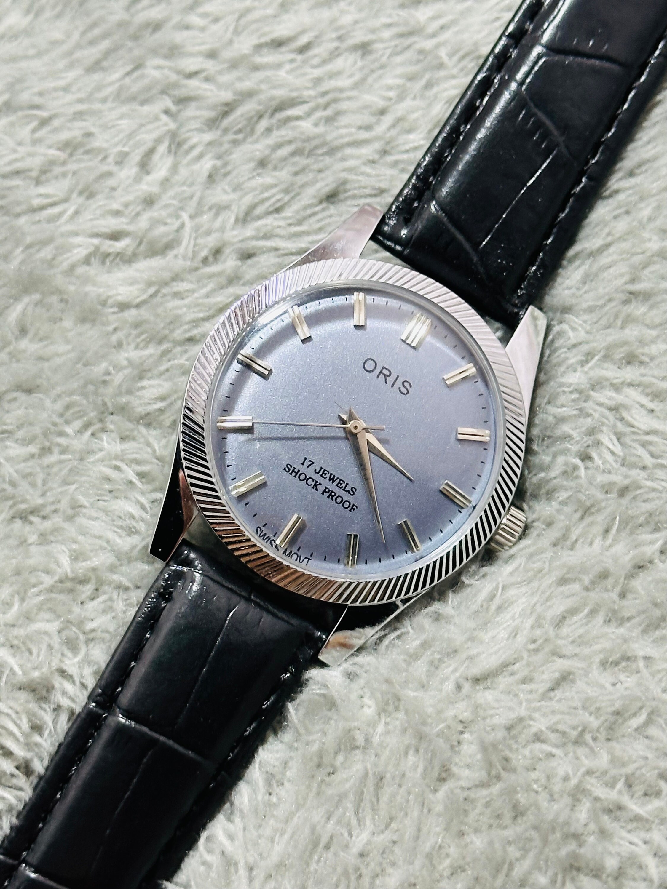 Vintage Rare Oris Silver Dial Hand Winding Wrist Watch Men's Gents FHF ...
