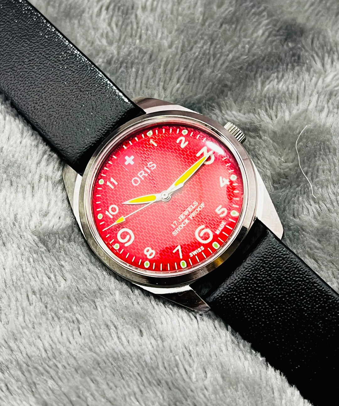 Vintage Rare ORIS Red Dial Hand Winding Wrist Watch Men's - Etsy