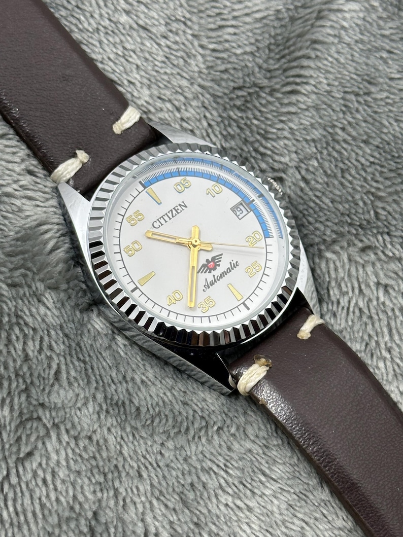 Citizen White Dial Automatic Date Men's Watch Authentic Watch Vintage ...