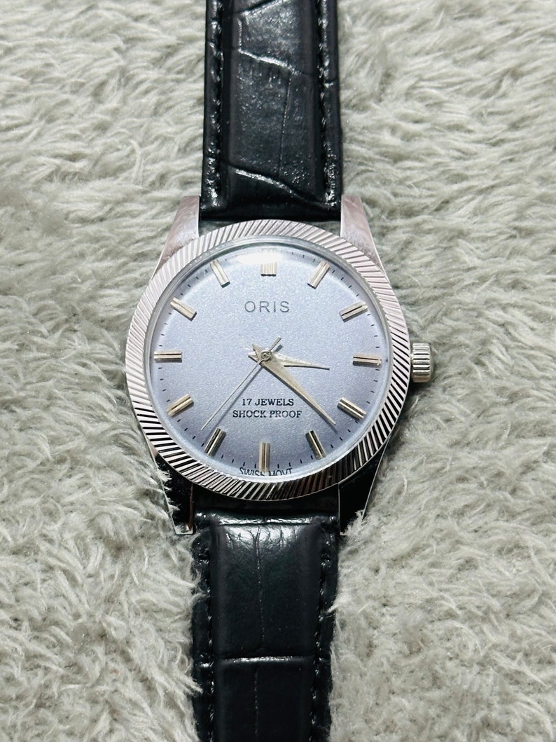 Vintage Rare Oris Silver Dial Hand Winding Wrist Watch Men's Gents FHF ...