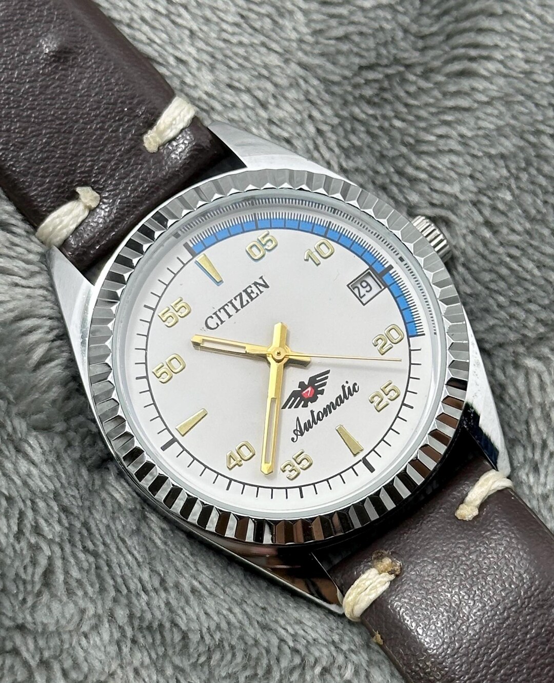 Citizen White Dial Automatic Date Men's Watch Authentic Watch Vintage ...