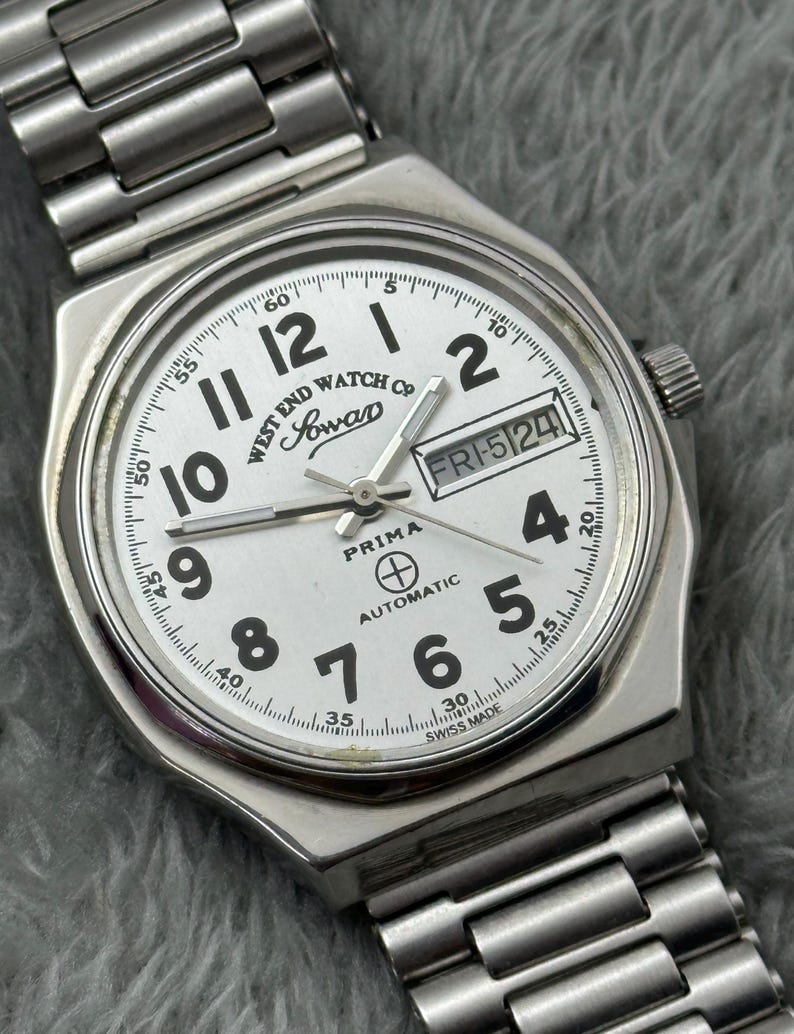Vintage West End Watch Co. Jawan Automatic – Silver Dial, Swiss Made - Etsy