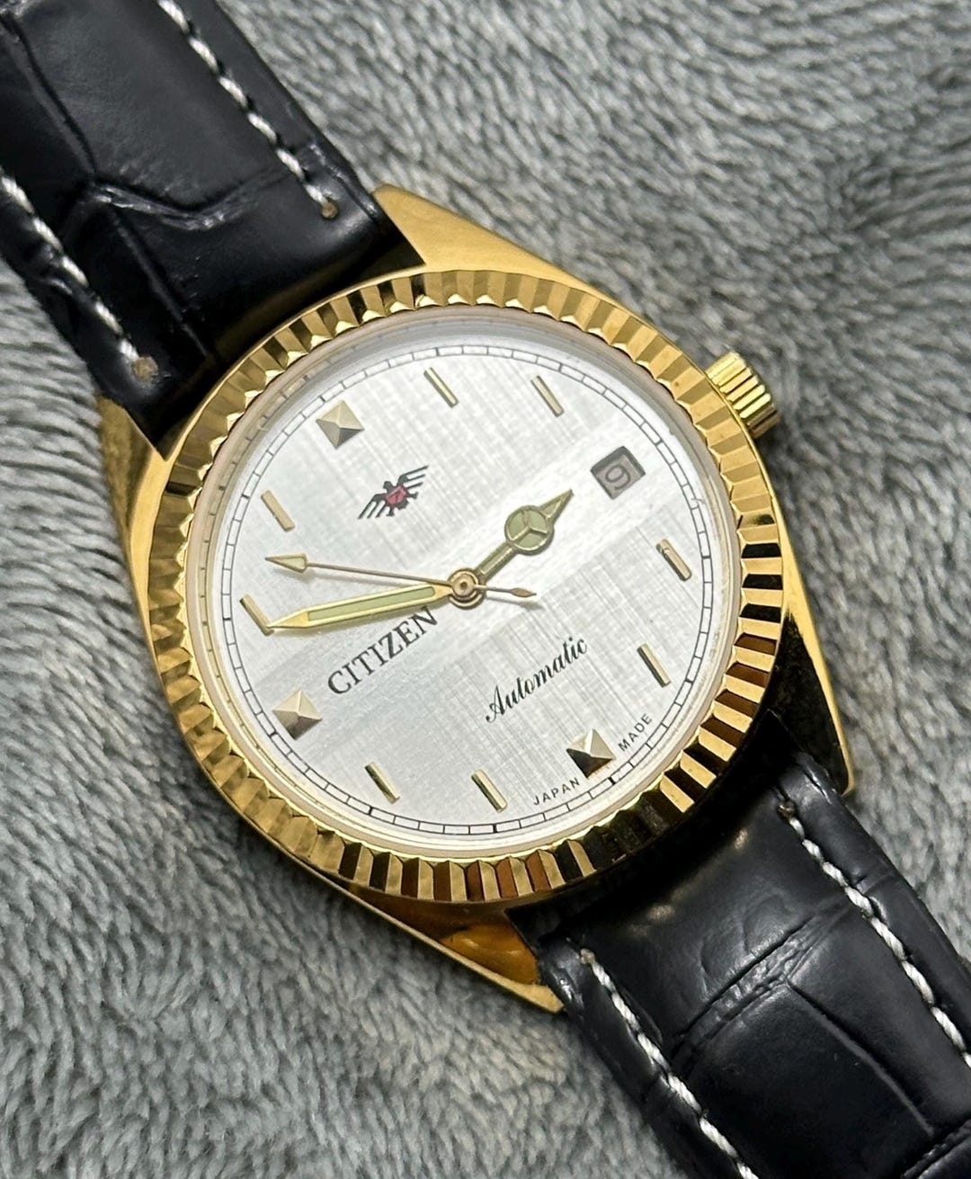 Citizen Silver Dial Date Automatic Men's Watch Authentic Watch Vintage ...
