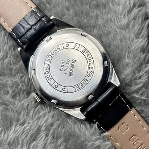 Vintage HMT Janata Hindi Cyan Dial Hand Winding Men's Watch Movement 17 ...