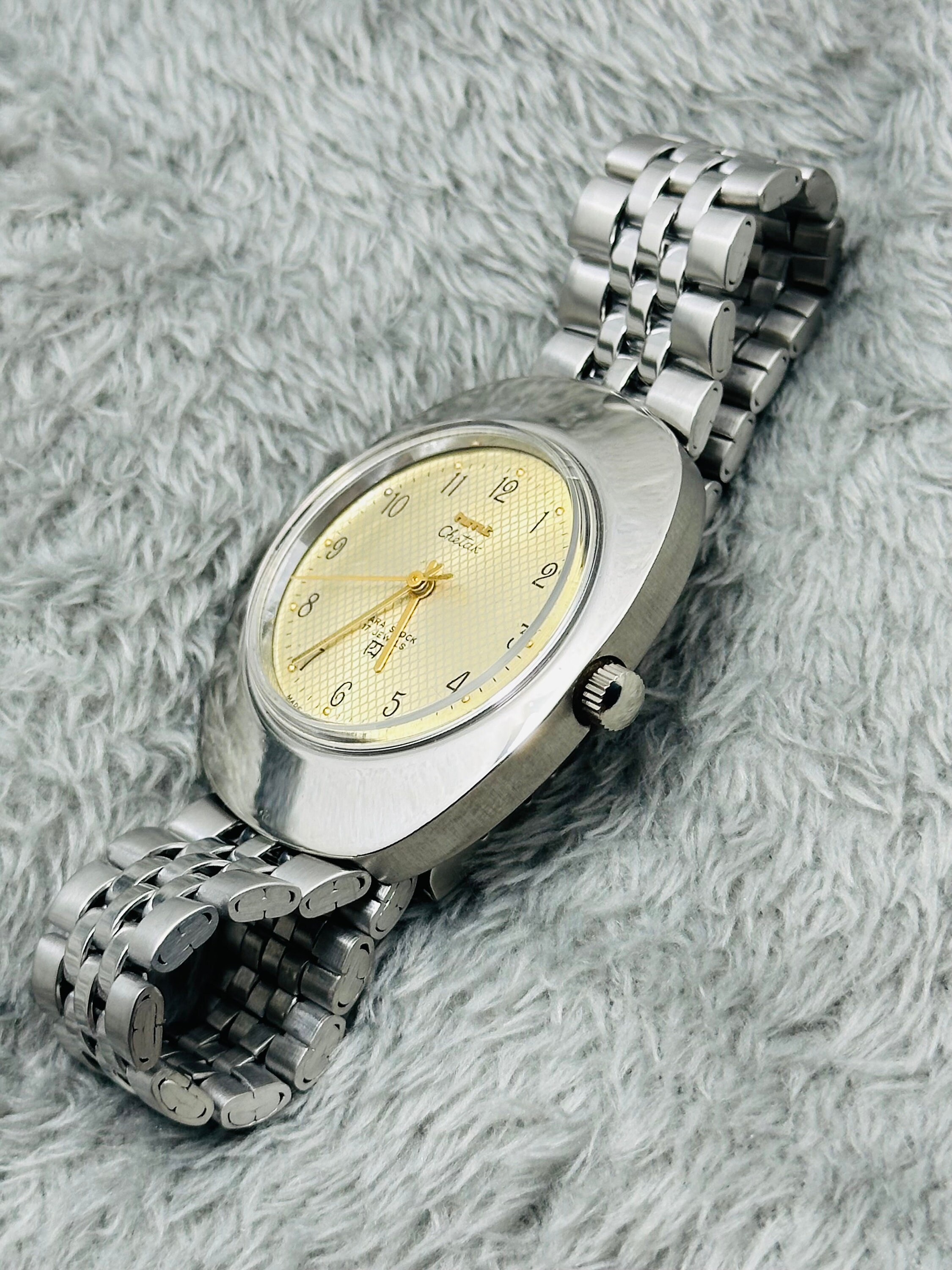 Vintage HMT Chetak Dial Gold Hand Winding Men's Watch Movement 17 ...