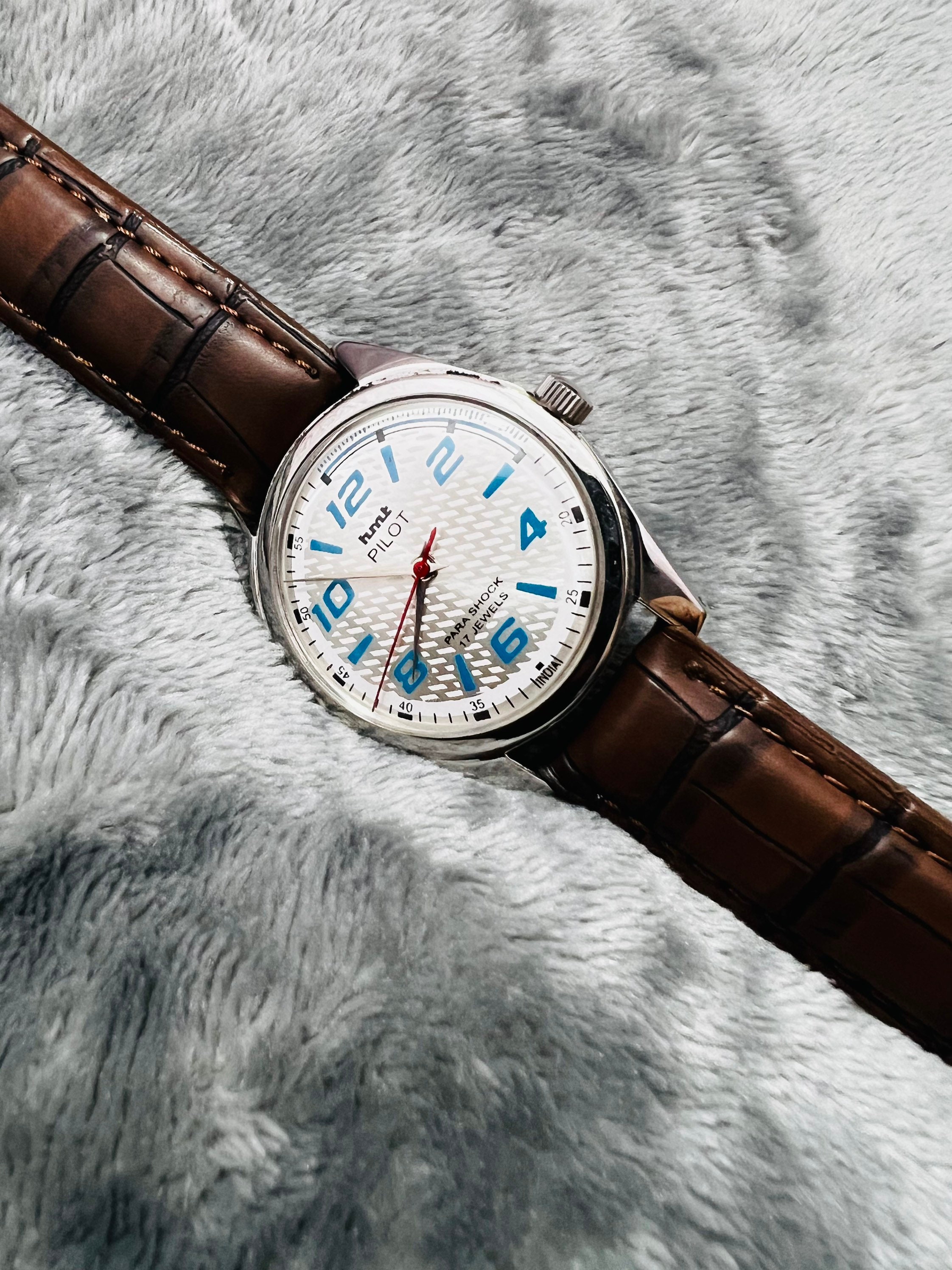 Vintage HMT Pilot Silver Dial Hand Winding Men's Watch - Etsy