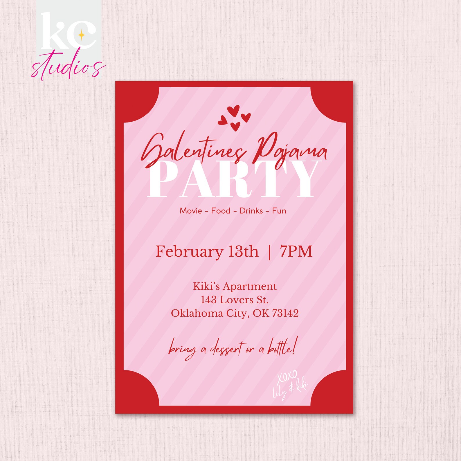 Editable Galentines Day Invitation | Valentines Day Invitation | Pink ...