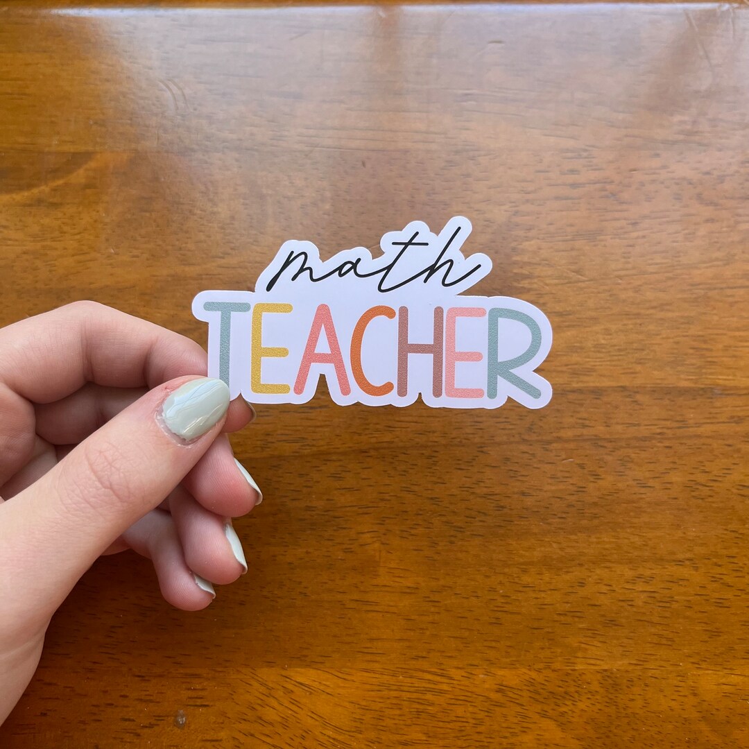 Math Teacher Sticker - Etsy