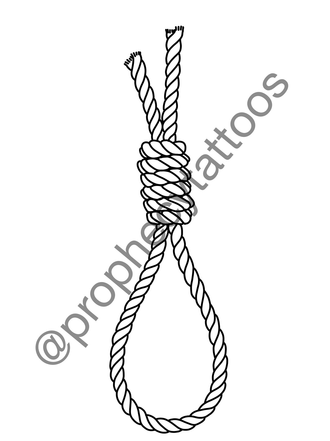 Noose Tattoo | Digital Tattoo Stencil Template - Etsy