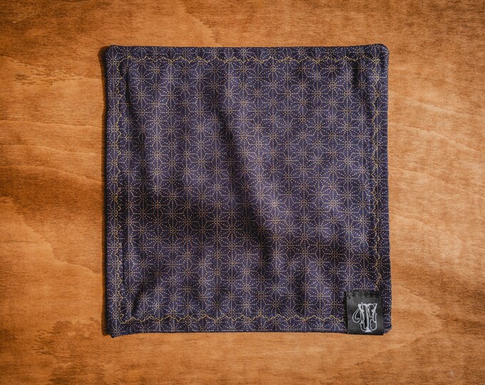 EDC Blue and Gold Japanese Stars Hankerchief 100% Cotton and Black ...