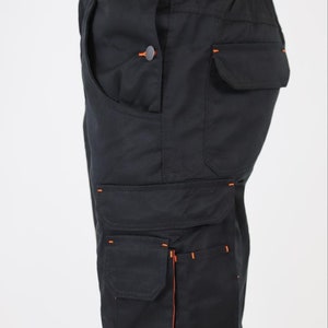 Bib and Brace Overalls Heavy Duty Work Trousers Combat Cargo Dungarees ...