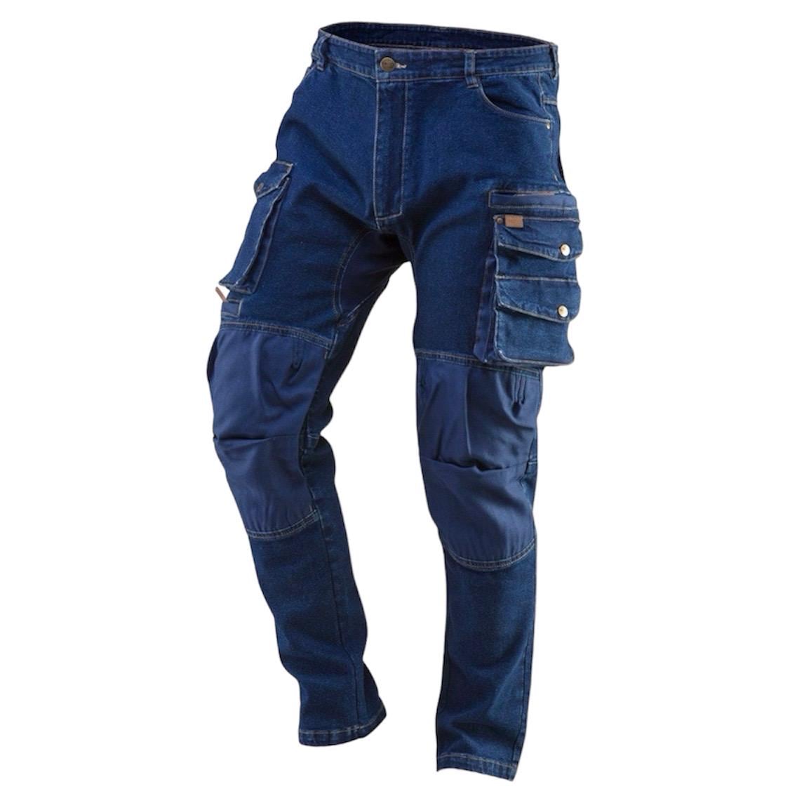 Mens Combat Cargo Slim Fit Stretch Heavy Duty Work Jeans With Knee Pad ...