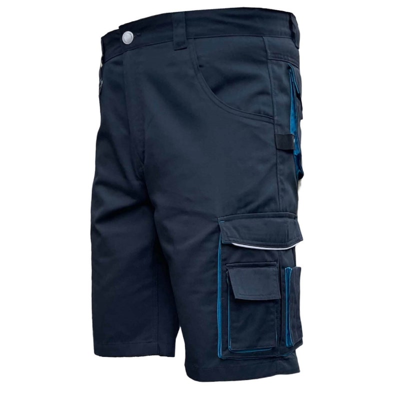 Mens Combat Cargo Summer Work Shorts Multi Pockets in Black or Navy ...