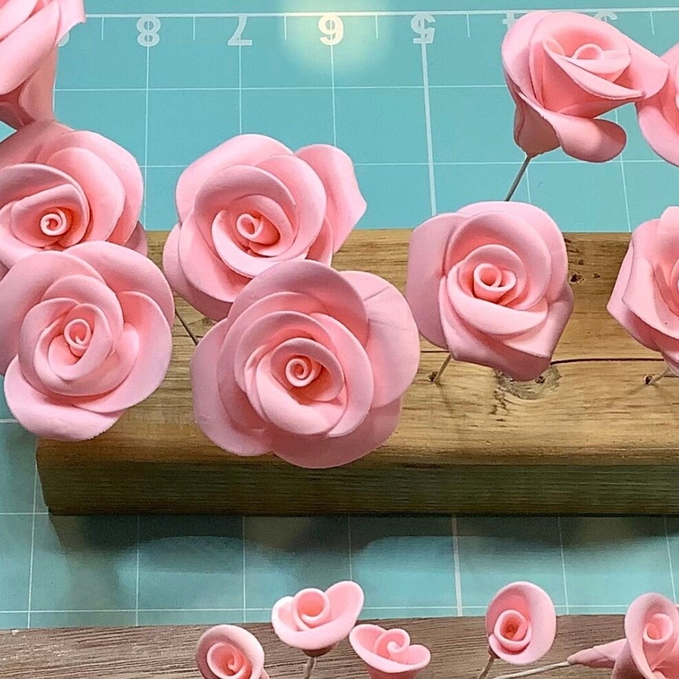 Small Sugar Rose 1.5 Cake Topper Rose Sugar Flower Cake - Etsy