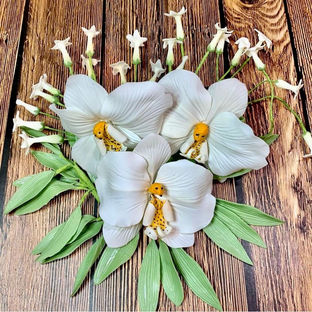 Orchid Cake Topper, Orchid Sugar Flower, Cake Decoration, Sugar Flower ...