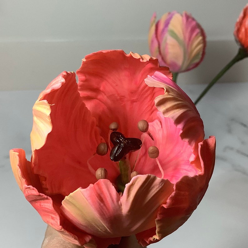 Tulip Parrot Cake Topper Sugar Flower Birthday Cake - Etsy