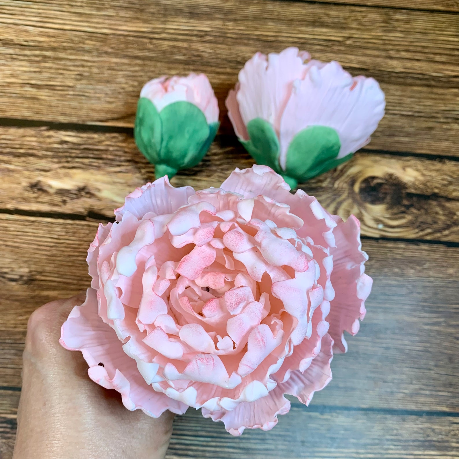 Peony Cake Topper 4'' Peony Sugar Flower Cake - Etsy